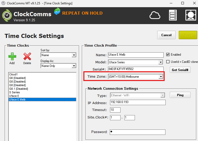 Confirm/Update your time clock devices Timezone settings – BundyPlus Help Centre