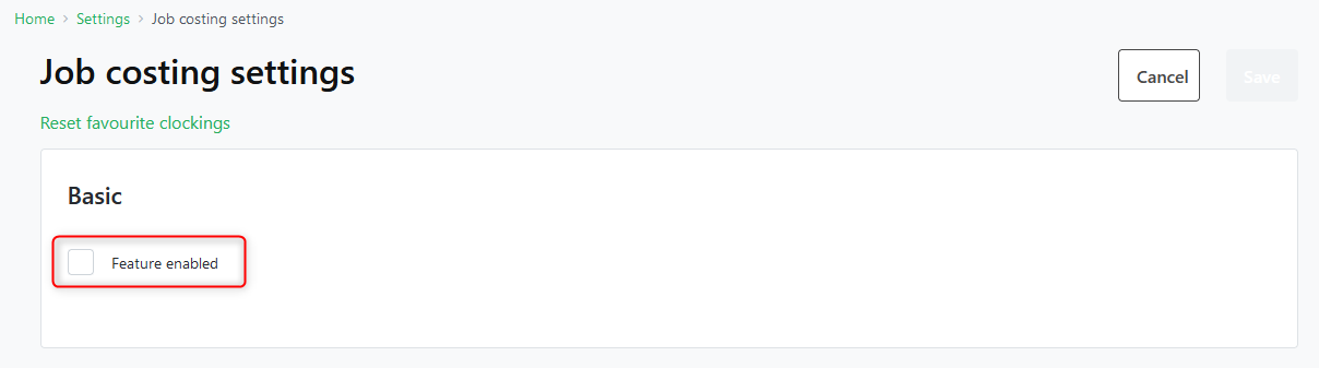 Enable Job Costing – BundyPlus Help Centre