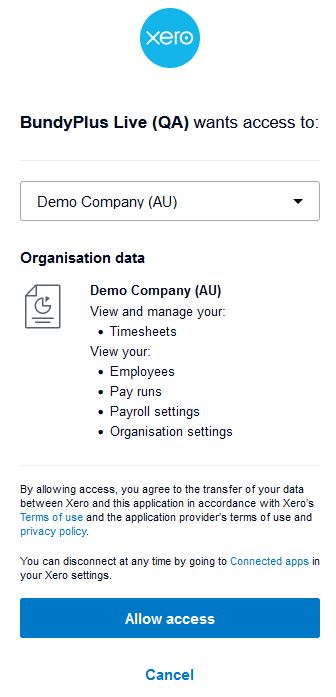 Xero Integration – BundyPlus Help Centre